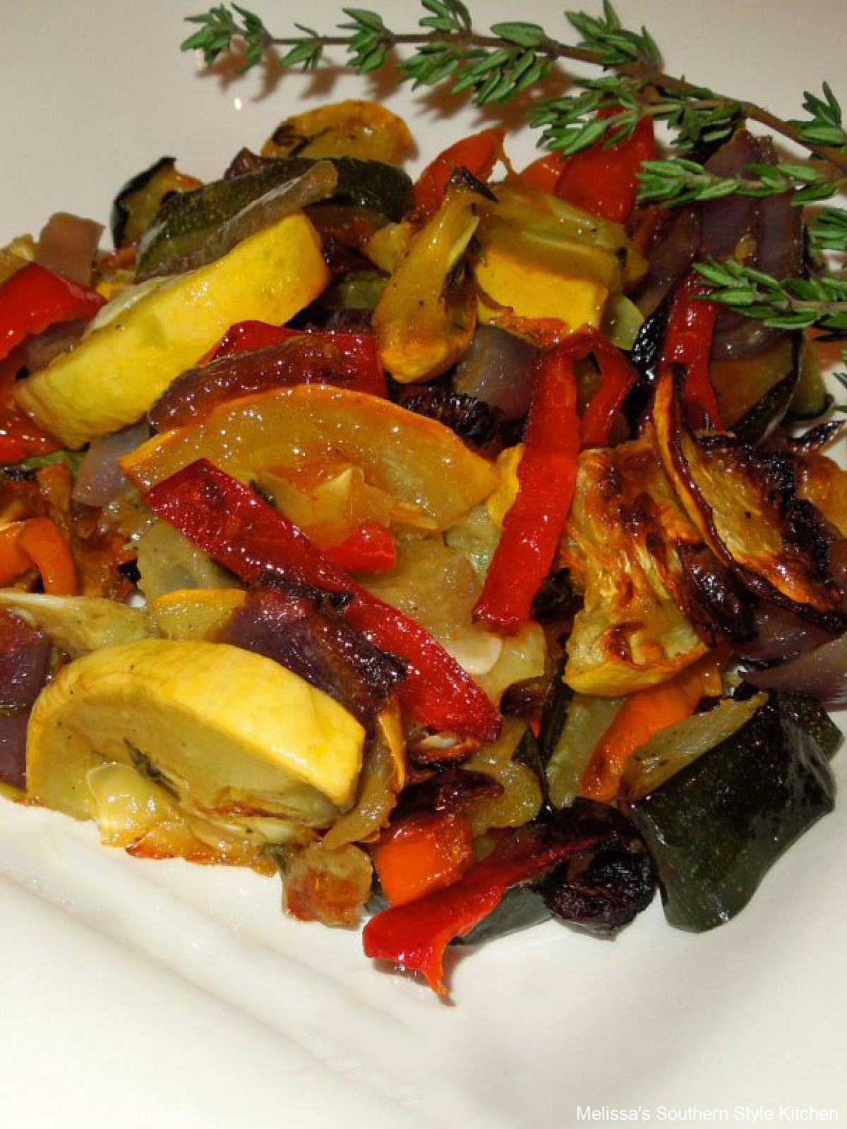 Roasted Squash and Peppers - melissassouthernstylekitchen.com