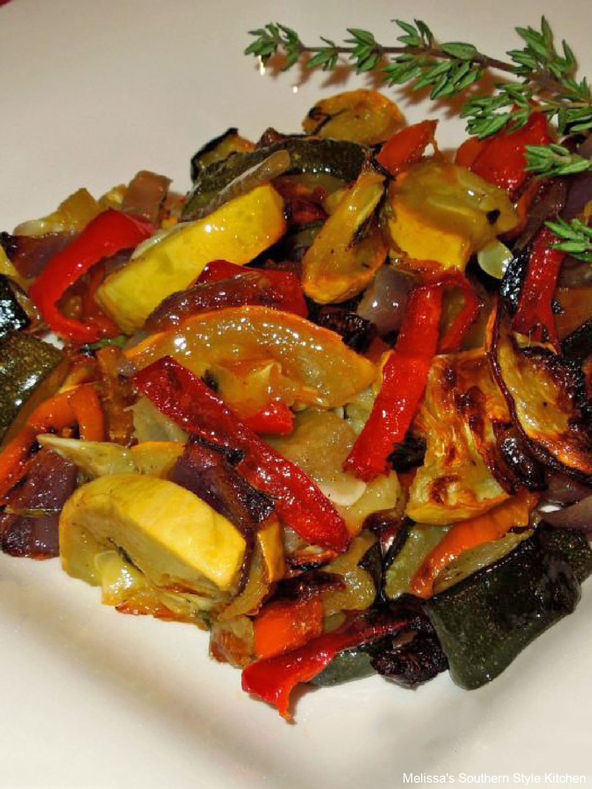 Roasted Squash and Peppers - melissassouthernstylekitchen.com