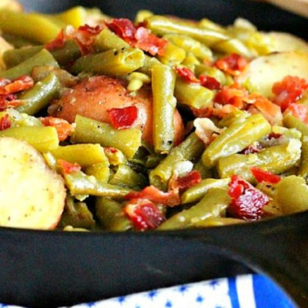 Homestyle Green Beans Red Potatoes - melissassouthernstylekitchen.com