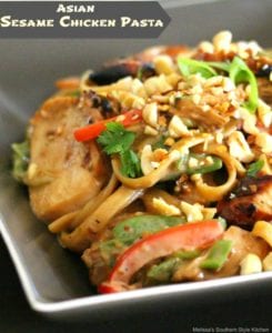Asian Sesame Chicken Pasta - melissassouthernstylekitchen.com