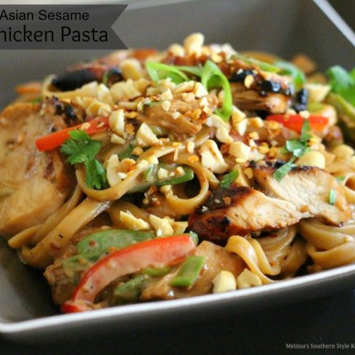 Asian Sesame Chicken Pasta - melissassouthernstylekitchen.com