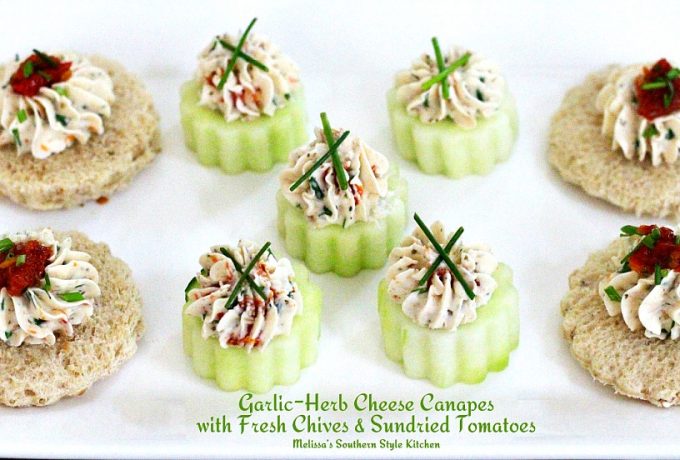 Garlic Herb Cheese Canapes - melissassouthernstylekitchen.com