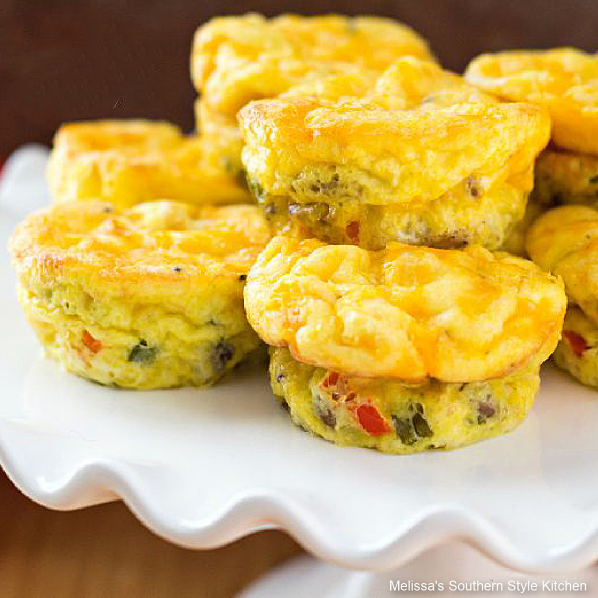 Crustless Mini Vegetable Quiche - melissassouthernstylekitchen.com