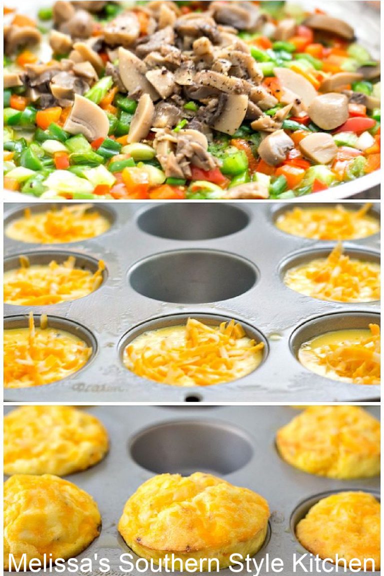Crustless Mini Vegetable Quiche - melissassouthernstylekitchen.com