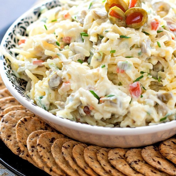 Spanish Olive Pimiento Cheese Spread - melissassouthernstylekitchen.com