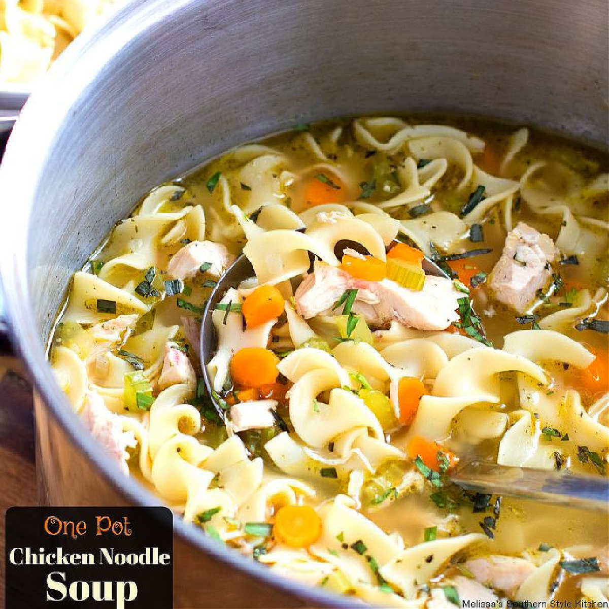 One Pot Chicken Noodle Soup - melissassouthernstylekitchen.com