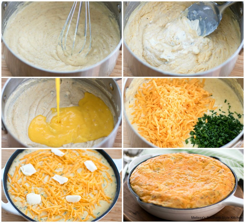 Cheddar Chive Spoon Bread - melissassouthernstylekitchen.com