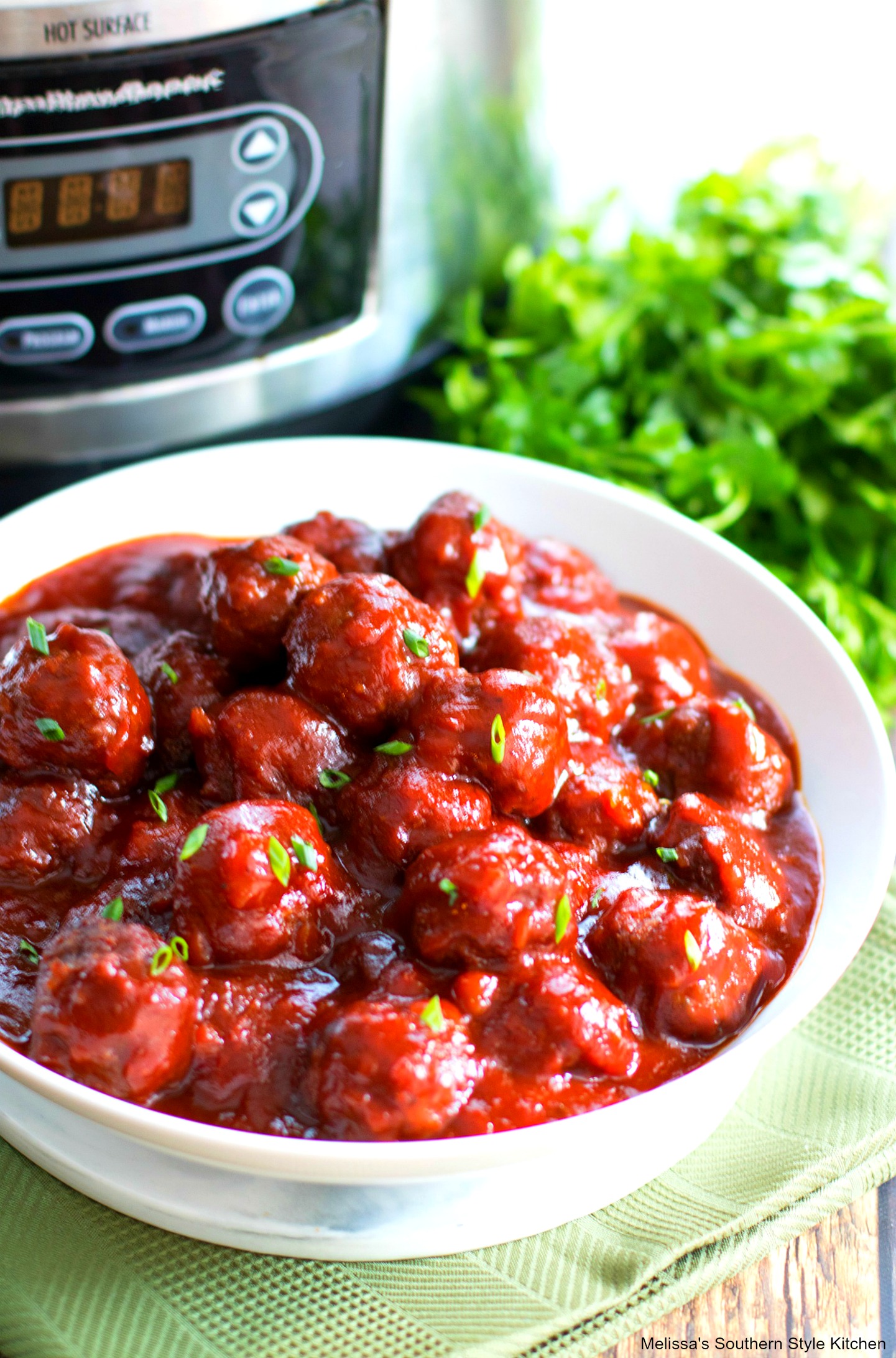 Slow Cooker Party Meatballs - melissassouthernstylekitchen.com