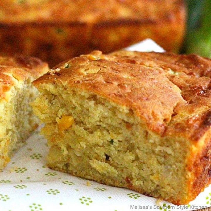 Jalapeno Pepper Jack Cornbread - melissassouthernstylekitchen.com