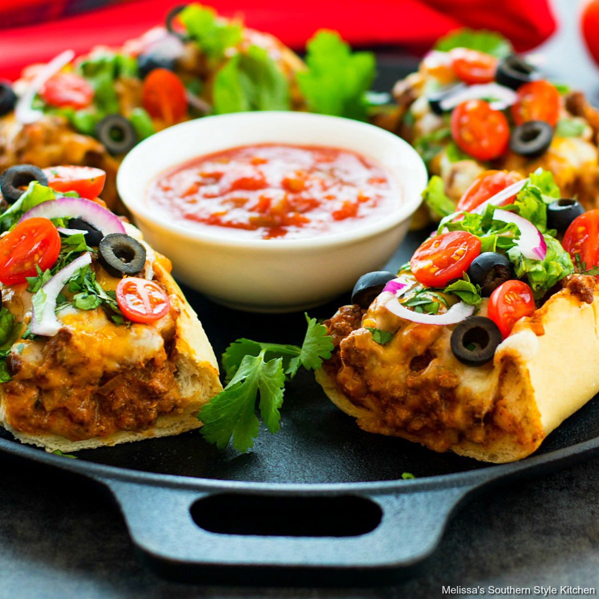 Taco Stuffed Bread - melissassouthernstylekitchen.com