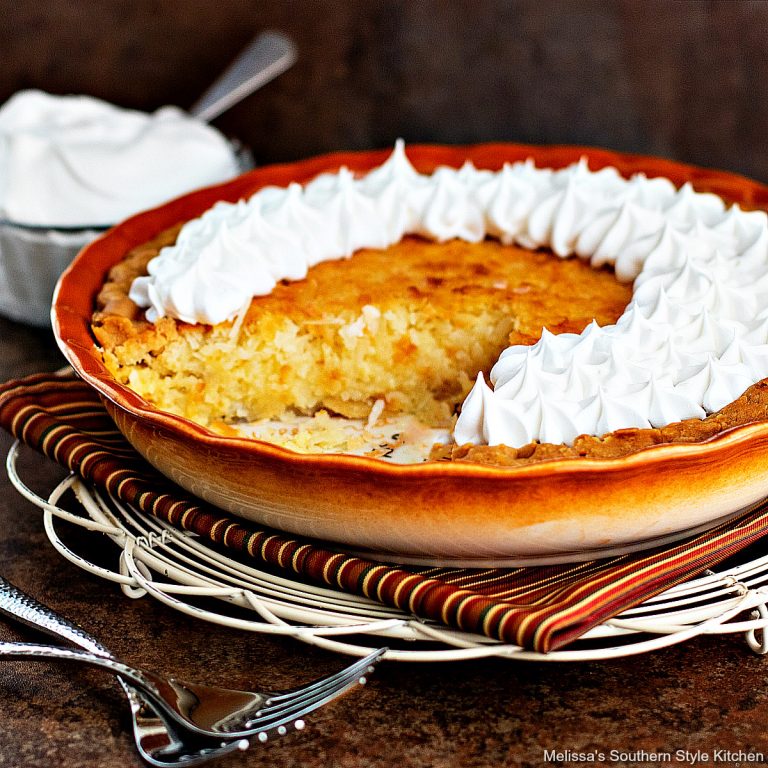 Coconut Chess Pie - melissassouthernstylekitchen.com
