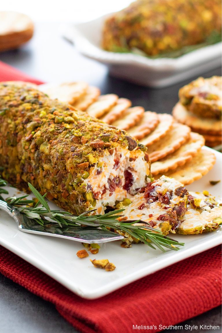 Easy Cranberry Pistachio Cheese Log - melissassouthernstylekitchen.com