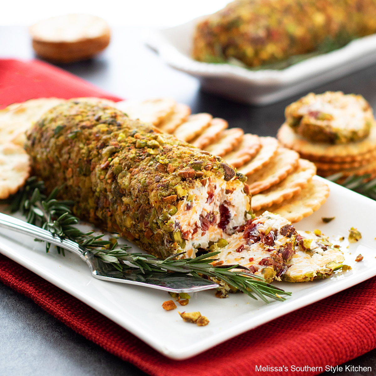 Easy Cranberry Pistachio Cheese Log - melissassouthernstylekitchen.com