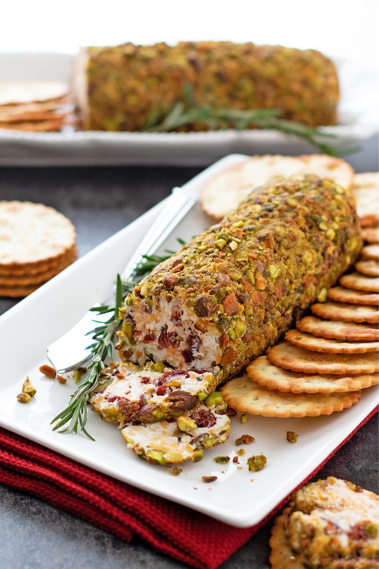 Easy Cranberry Pistachio Cheese Log - melissassouthernstylekitchen.com