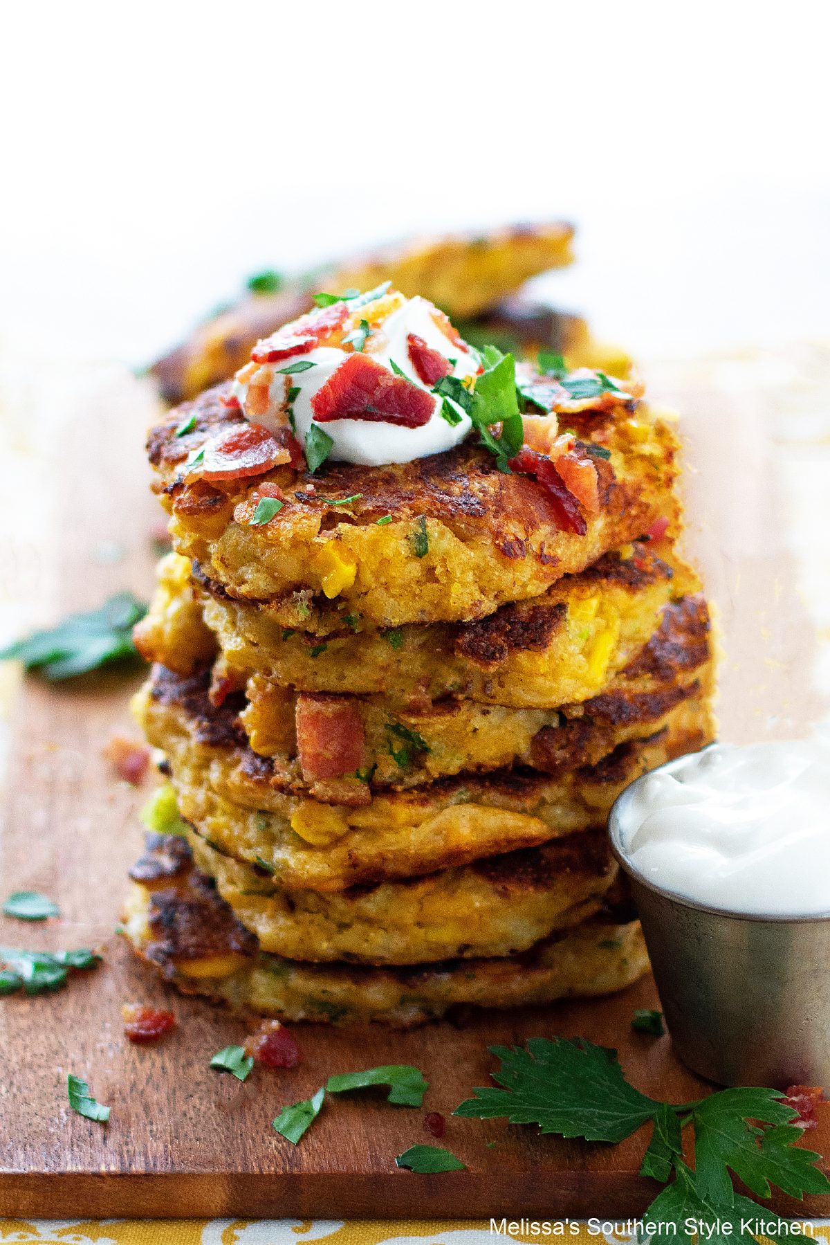 Loaded Corn Cakes - melissassouthernstylekitchen.com