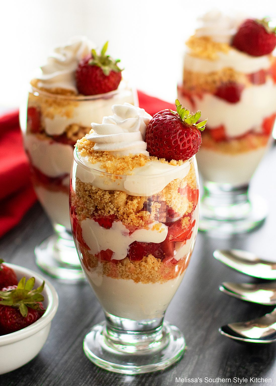 Easy Strawberry Parfaits - melissassouthernstylekitchen.com