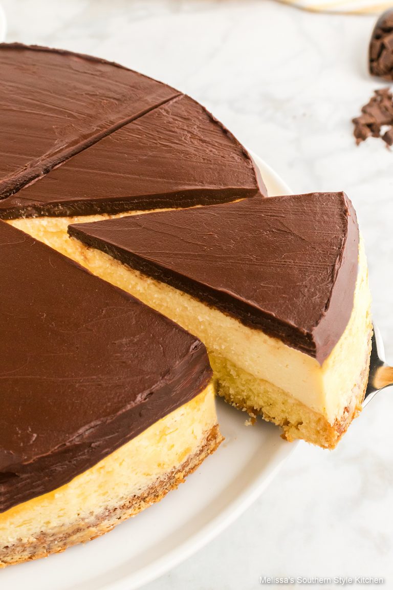 Boston Cream Pie Cheesecake - melissassouthernstylekitchen.com