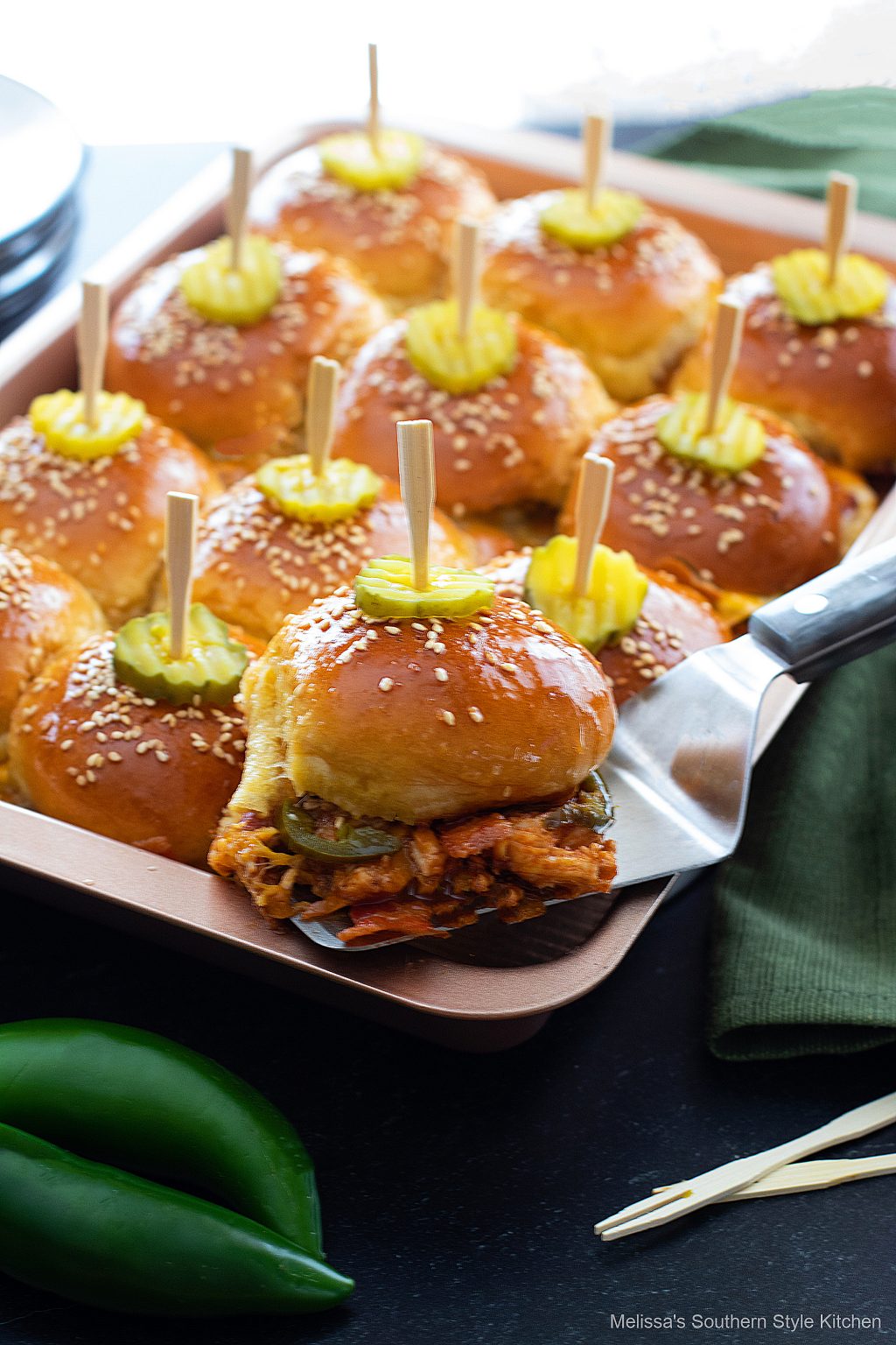 Barbecue Chicken Sliders Recipe - melissassouthernstylekitchen.com