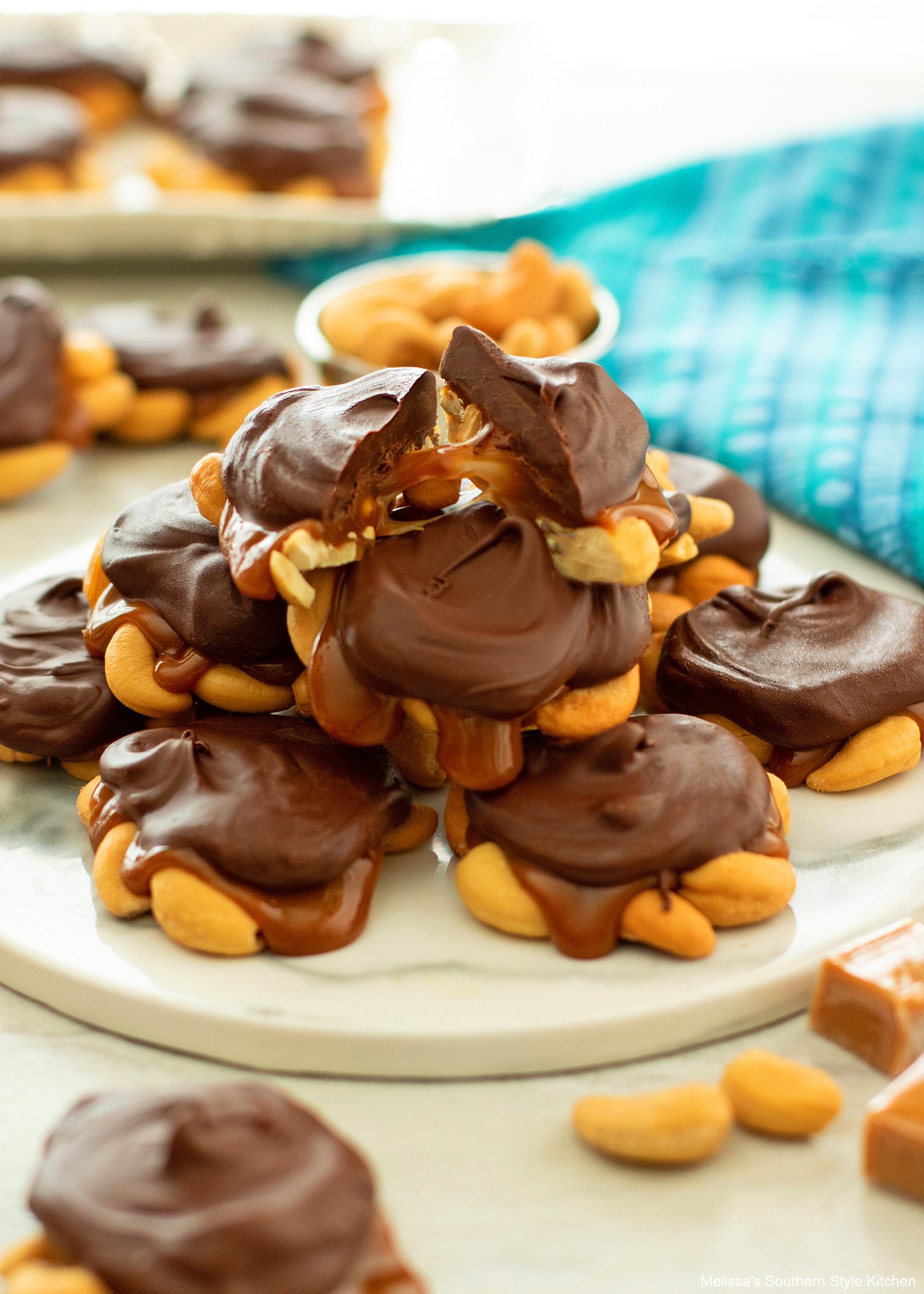 Cashew Turtles Candy - melissassouthernstylekitchen.com
