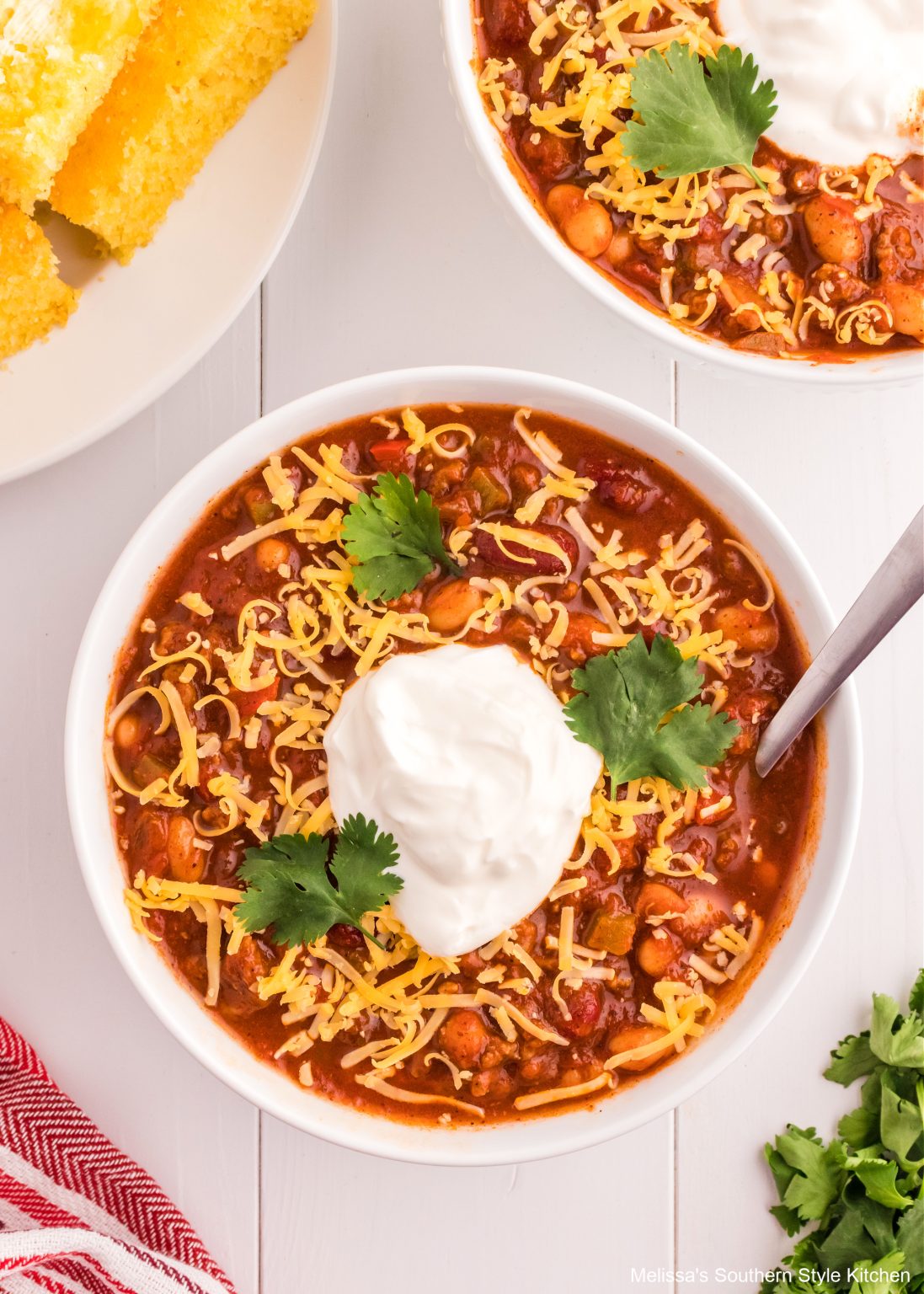 Chili with Beans - melissassouthernstylekitchen.com