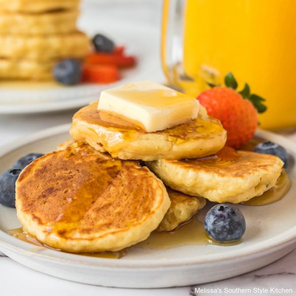 Mini Pancakes Recipe - melissassouthernstylekitchen.com