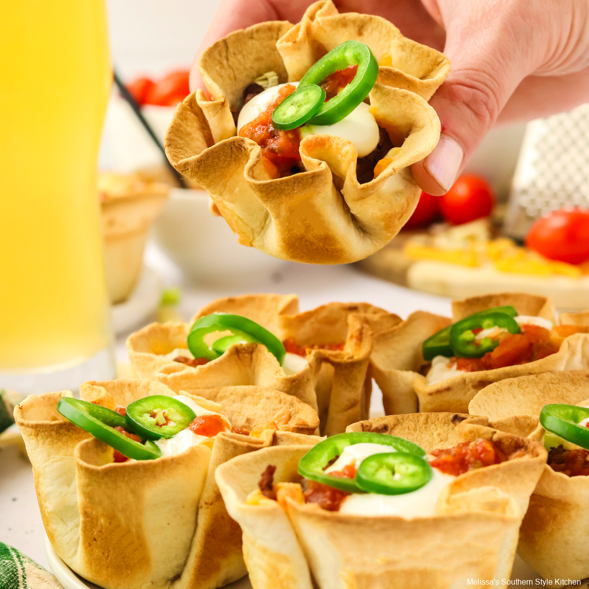 Taco Cups Recipe - melissassouthernstylekitchen.com