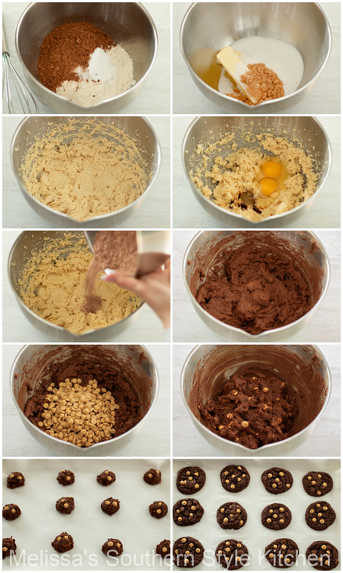 Chocolate Peanut Butter Chip Cookies - melissassouthernstylekitchen.com