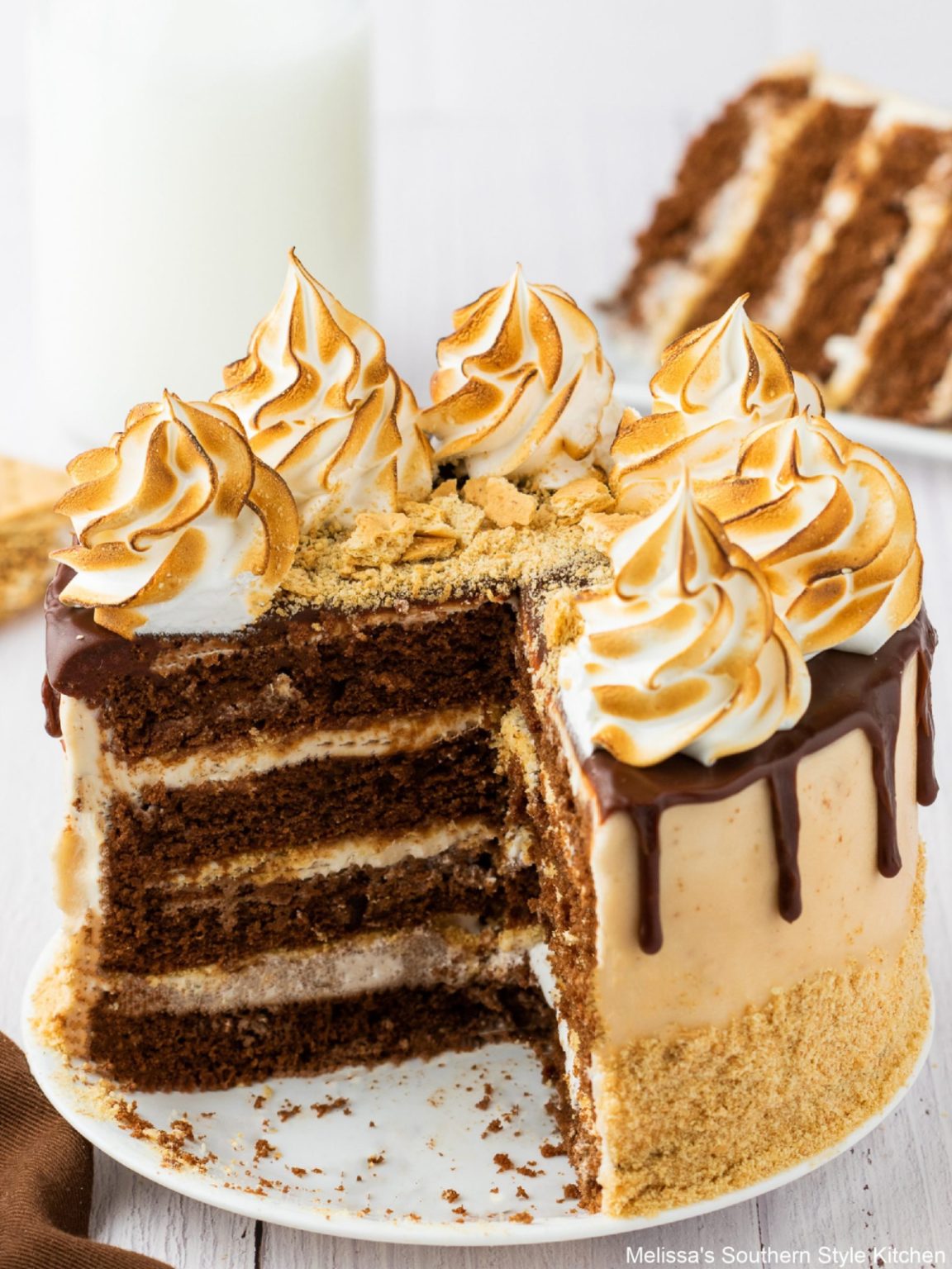 S'mores Cake - melissassouthernstylekitchen.com