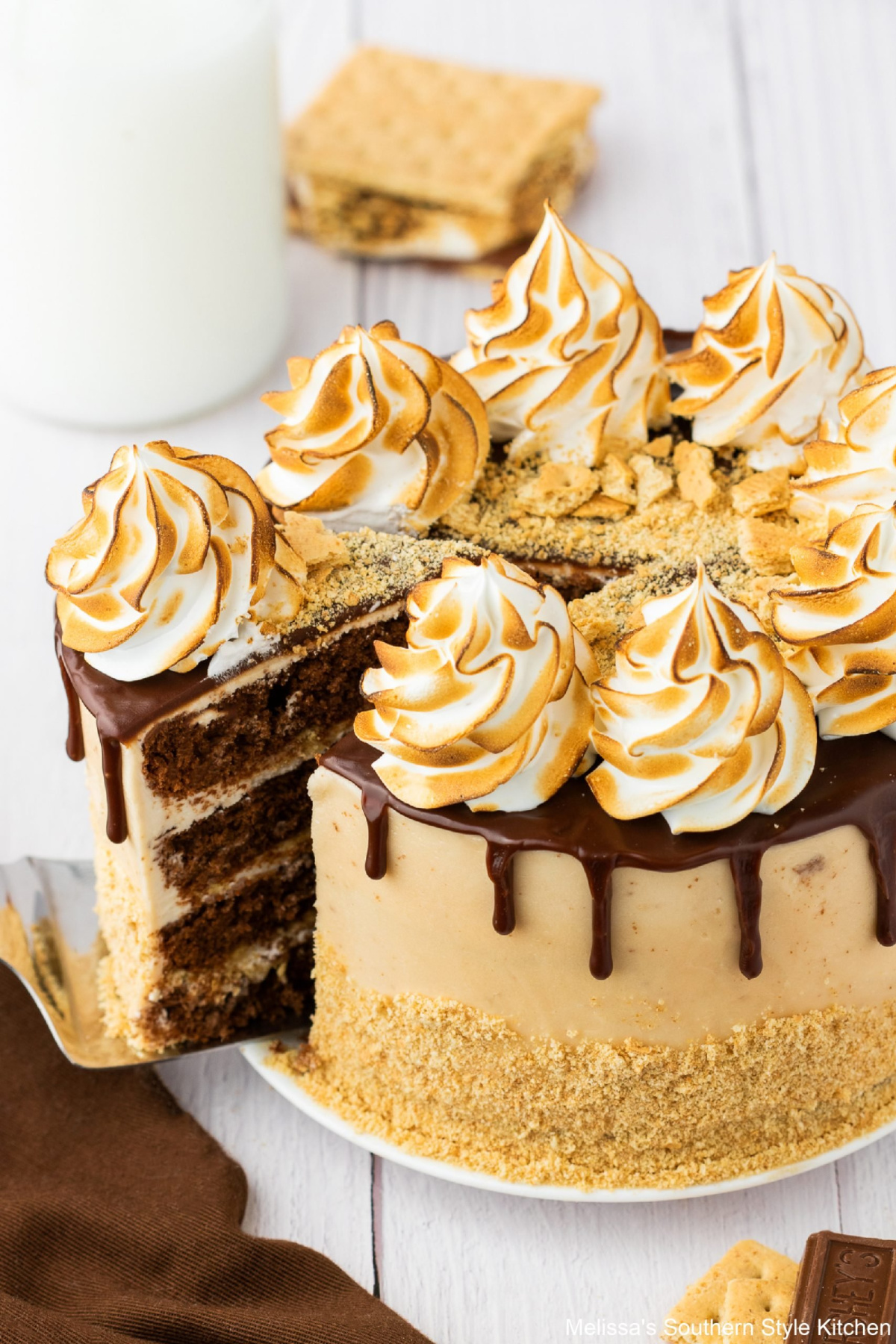 S'mores Cake - melissassouthernstylekitchen.com