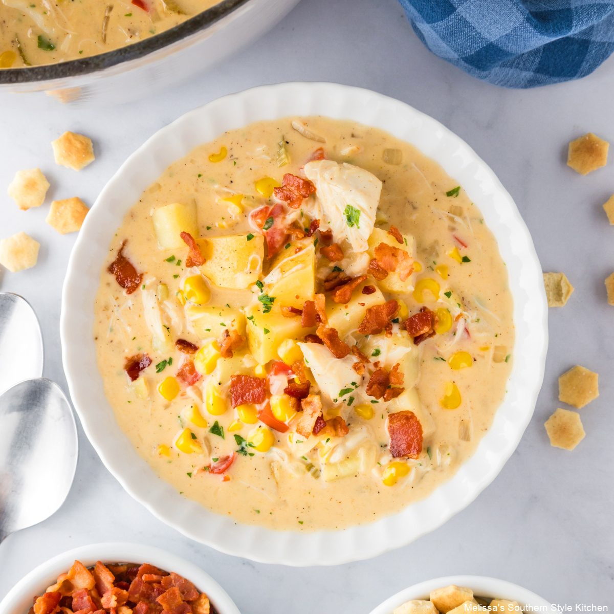 Crab and Corn Chowder - melissassouthernstylekitchen.com