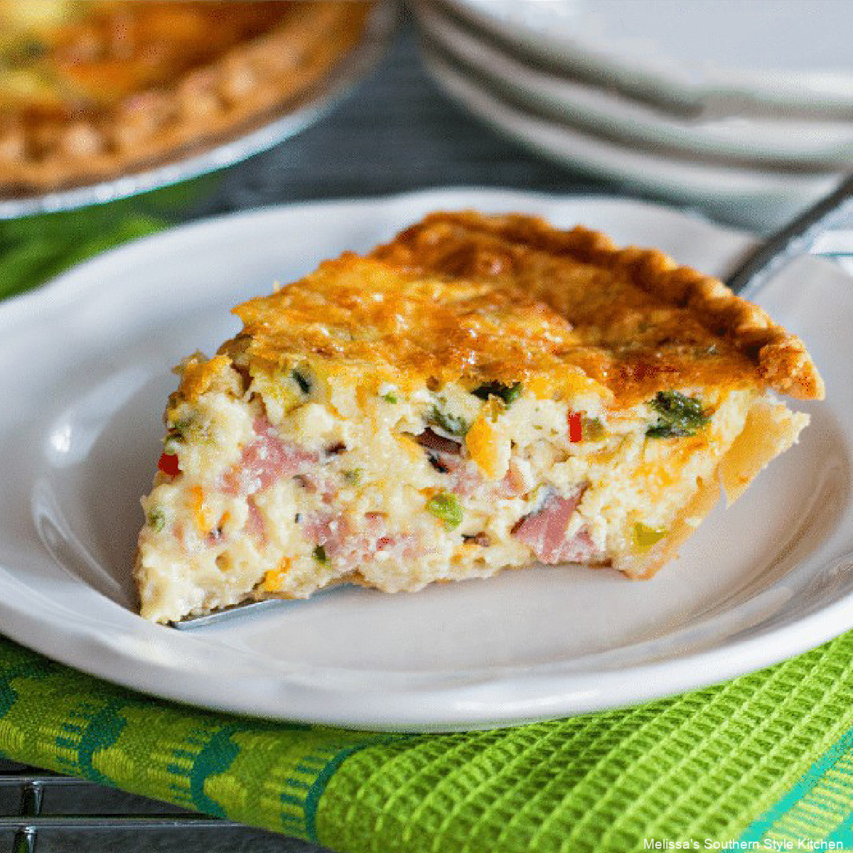 Western Omelet Quiche - melissassouthernstylekitchen.com