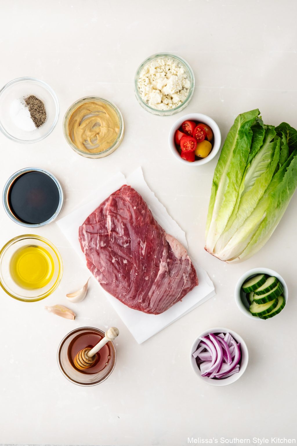 Flank Steak Salad - melissassouthernstylekitchen.com