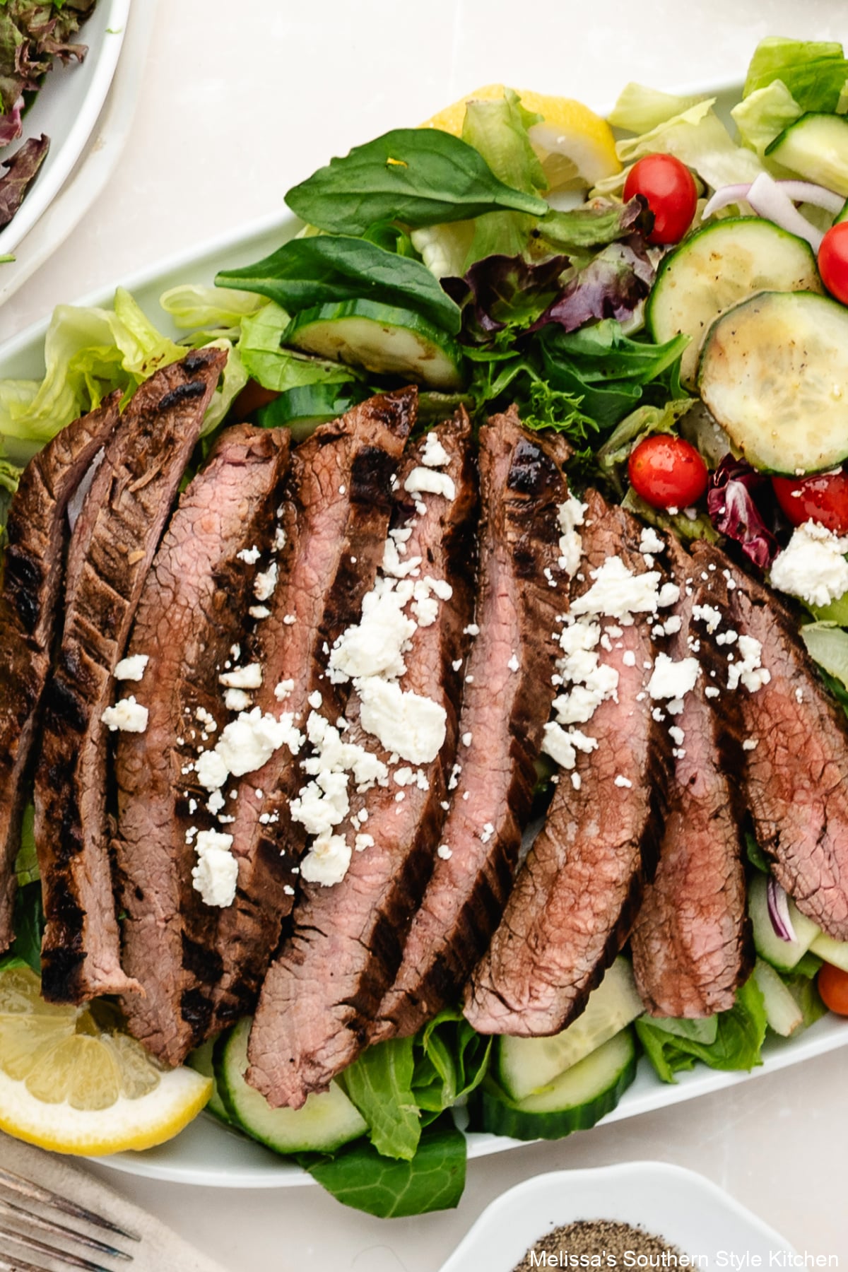 Flank Steak Salad - melissassouthernstylekitchen.com
